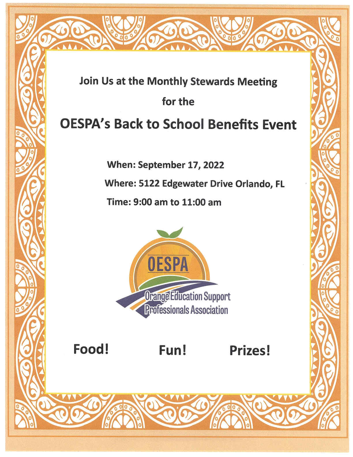 Steward Meetings – OESPA